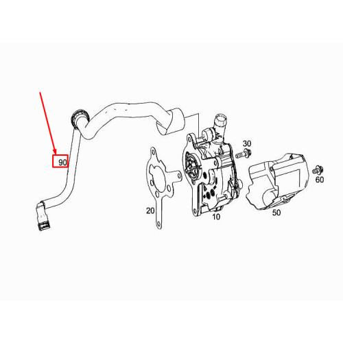 MERCEDES-BENZ E W213 Vacuum Pump Vacuum Line A1771401100 NEW GENUINE on ...