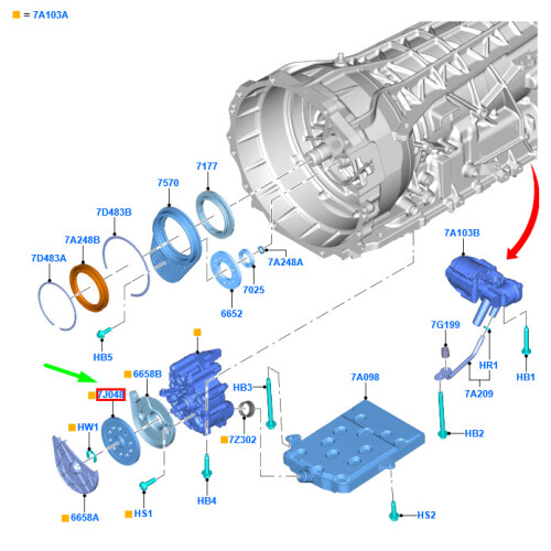 FORD RANGER T6 MK1 Transmission Pump Gear HL3P-7A080-BA 2054424 NEW ...
