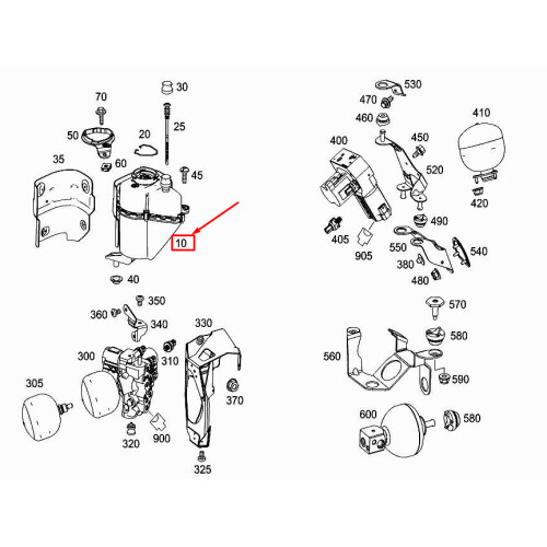 MERCEDES-BENZ S W222 Engine Oil Reservoir A2223200014 NEW GENUINE on OnBuy