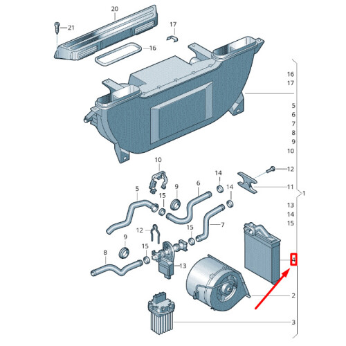 VOLKSWAGEN CRAFTER 2F MK1 Interior Heater Radiator 2E0819017D NEW ...