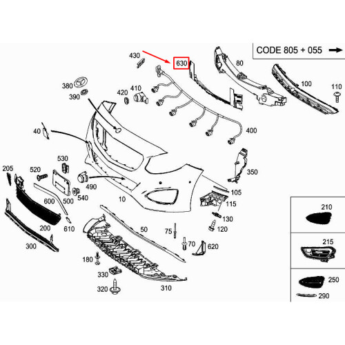MERCEDES-BENZ B W246 Front Bumper Bracket A2468850000 NEW GENUINE on OnBuy