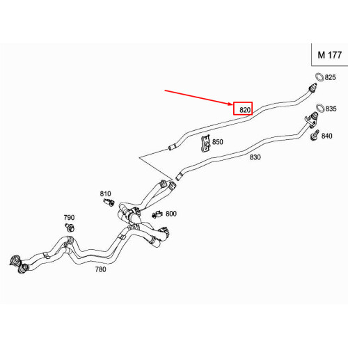 MERCEDES-BENZ E W213 Engine Coolant Line A0005001600 NEW GENUINE on OnBuy