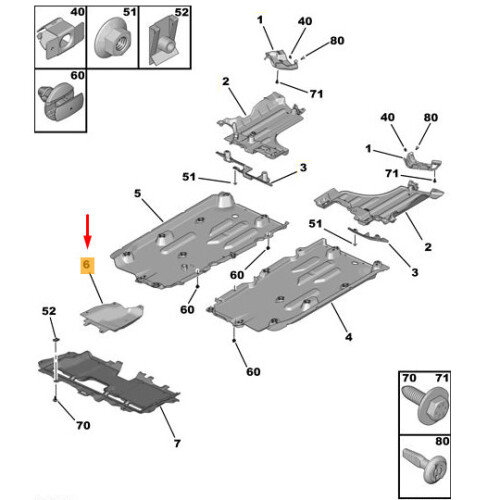CITROËN C3 MK3 SX Under Engine Sir Deflector 9801029980 NEW GENUINE on ...