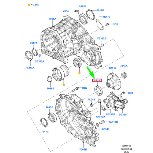 FORD RANGER T6 MK1 Transmission Case Flange Seal 1725682 NEW GENUINE on ...