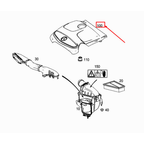 MERCEDES-BENZ CLA C117 Engine Cover A2700108203 NEW GENUINE on OnBuy