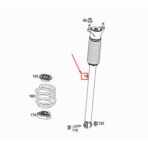 MERCEDES-BENZ A W177 Rear Shock Absorber A1773260800 NEW GENUINE on OnBuy