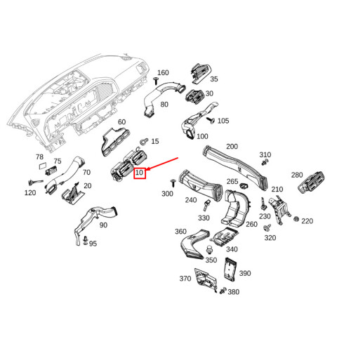 MERCEDES-BENZ GLE W167 Dashboard Left Center Air Vent A1678304102 NEW ...
