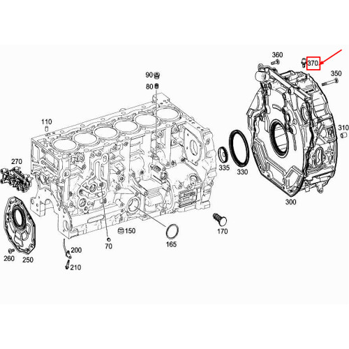 MERCEDES-BENZ CLS C257 Timing Case Breather Connection A2560107700 NEW ...
