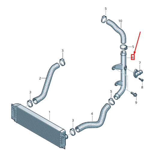 VOLKSWAGEN CRAFTER 2F MK1 Intercooler Pressure Hose 2E0145762 NEW ...