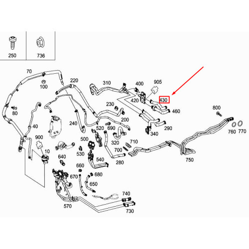 MERCEDES-BENZ S W222 Engine Heater Hose A2228303096 NEW GENUINE on OnBuy
