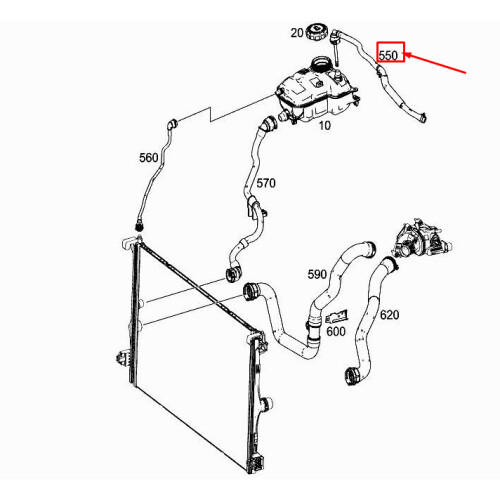 MERCEDES-BENZ A W177 Expansion Reservoir Vent Line A2475010125 NEW ...