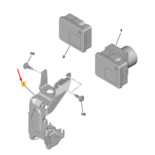 CITROËN C3 MK3 SX Brake Control Hyd Block Support 9818695380 NEW ...