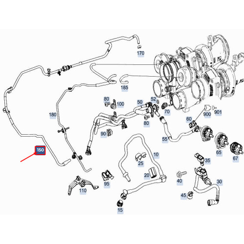 MERCEDES-BENZ E W213 Engine Vacuum Line A1771400464 NEW GENUINE on OnBuy