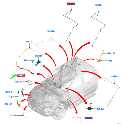 FORD RANGER T6 MK1 Aerial Extension Cable LHD 2349337 JB3T-18812-GAA NEW GENUINE on OnBuy