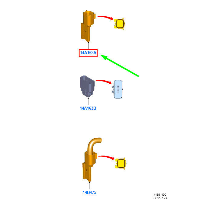 FORD RANGER T6 MK1 Wiring Connector Retainer AB39-14A594-UA 1860871 NEW ...