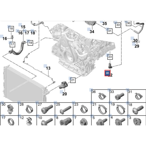 PORSCHE CAYENNE 9Y0 Coolant Hose Pipe PAB12105610 NEW GENUINE on OnBuy