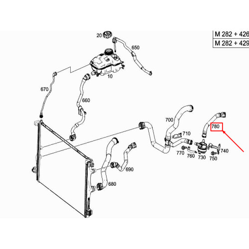 MERCEDES-BENZ A W177 Water Pump Coolant Line A2475010258 NEW GENUINE on ...