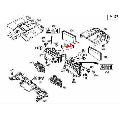 MERCEDES-BENZ E W213 Air Filter Housing Molded Hose A1770940982 NEW ...