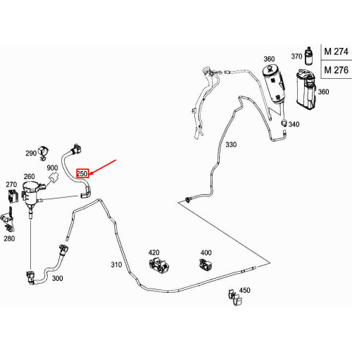 MERCEDES-BENZ C Coupe C205 Engine Purge Line A2054710815 NEW GENUINE on ...