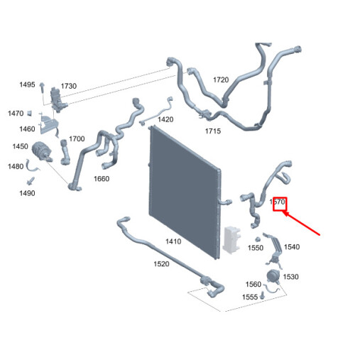 MERCEDES-BENZ GLE W167 Coolant Hose Line A1675010900 NEW GENUINE on OnBuy