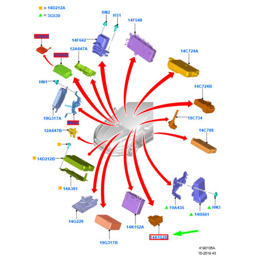 FORD MONDEO MK5 Audio Interface Module HC3T-14F014-DB 2331052 NEW ...