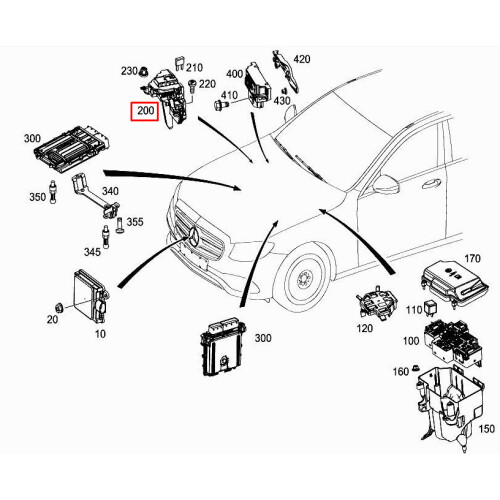 MERCEDES-BENZ E W213 Engine Compartment Fuse Box A2135400350 NEW ...