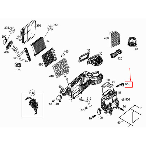 MERCEDES-BENZ E W213 Evaporator Temperature Sensor A0999050101 NEW ...