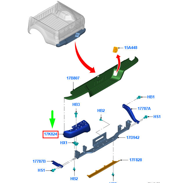 FORD RANGER T6 MK1 Rear Bumper Right Cover Assy 5363391 NEW GENUINE on ...