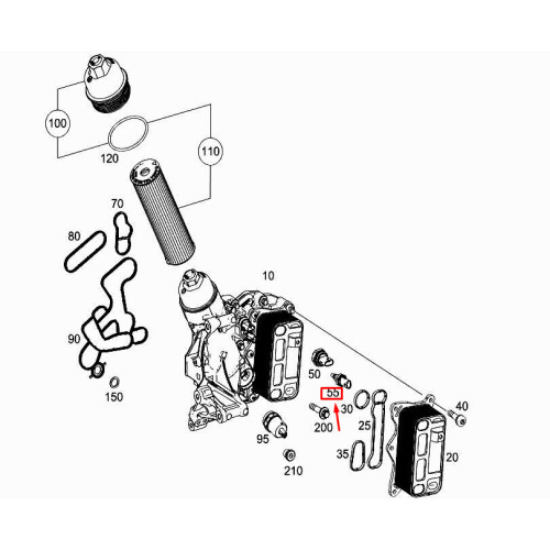 MERCEDES-BENZ GLE W167 Fuel Temperature Sensor A0009051203 NEW GENUINE ...