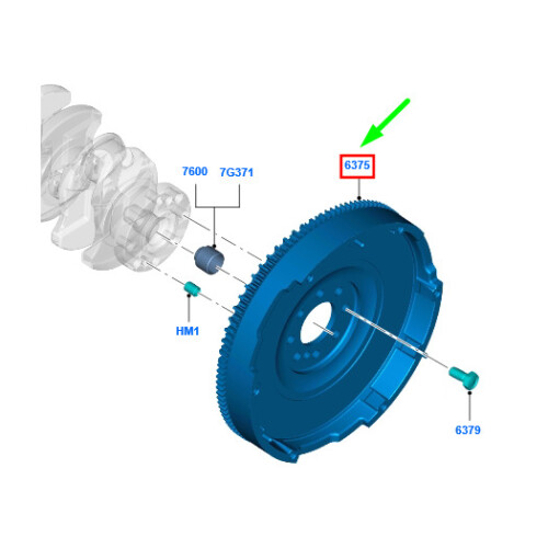 FORD RANGER T6 MK1 Flywheel BB3Q-6375-DC 1926639 NEW GENUINE on OnBuy