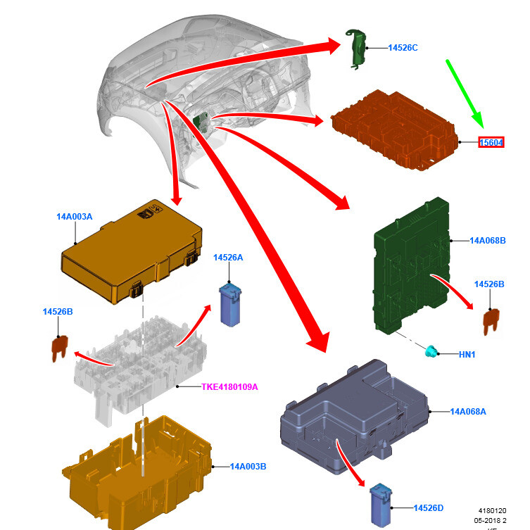 FORD RANGER T6 MK1 Smart Junction Box 2172968 HU5T-15604-CEE NEW ...