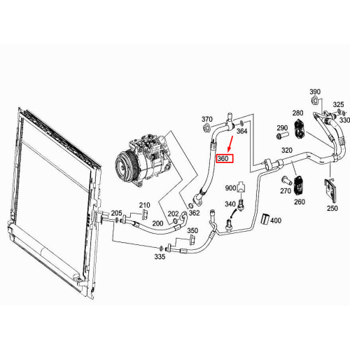 MERCEDES-BENZ ML W166 A/C Refrigerant Line A1668302301 NEW GENUINE on OnBuy
