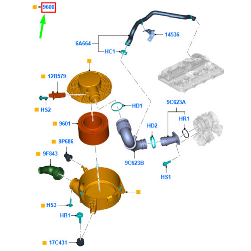 FORD RANGER T6 MK1 Air Cleaner Assy 2292857 EB3G-9600-EA NEW GENUINE on ...