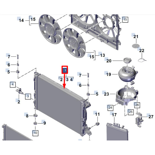 PORSCHE CAYENNE 9Y0 A/C Cooling Radiator 95812125110 NEW GENUINE on OnBuy