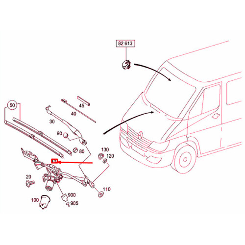 MB SPRINTER 906 Front Windshield Wiper System RHD A9068200140 NEW ...