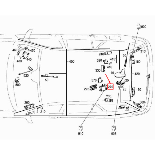 MERCEDES-BENZ E W212 Rear End Central Antenna Amplifier A2229059508 NEW ...