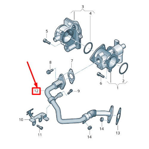 VOLKSWAGEN CRAFTER 2F MK1 EGR Pipe 076131525E NEW GENUINE on OnBuy