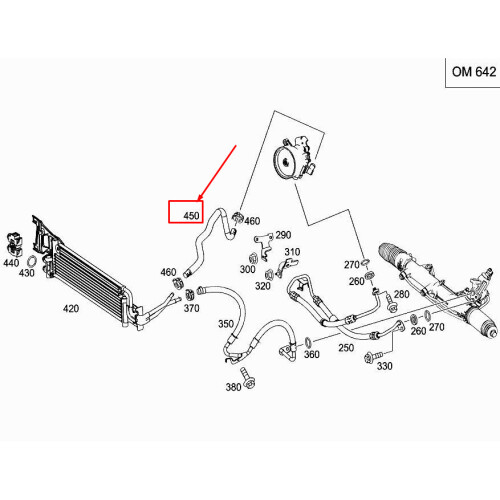 MERCEDES-BENZ E Cabrio A207 Engine Low-Pressure Line A2044661381 NEW ...