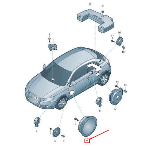 AUDI A1 8X Front Door Mid-Range Bass Speaker 8X0035415C NEW GENUINE on ...