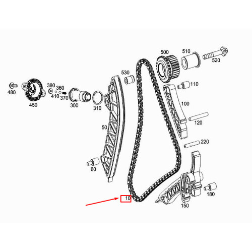 MERCEDES-BENZ CLS C257 Engine Tooth Chain A0009935900 NEW GENUINE on OnBuy