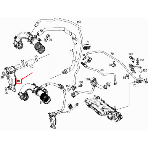 MERCEDES-BENZ GLC X253 Engine Oil Separator A2700104203 NEW GENUINE on ...