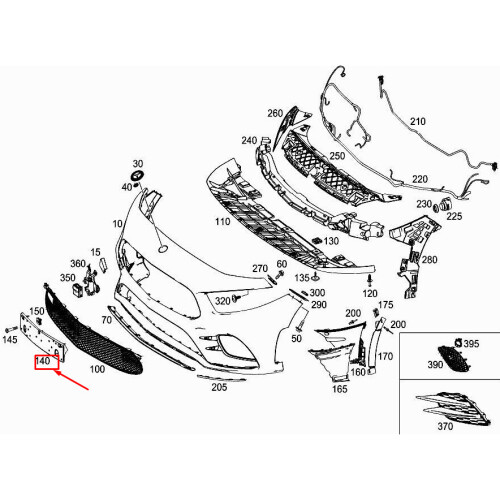 MERCEDES-BENZ A W177 Front Bumper License Plate Holder A1778804101 NEW ...