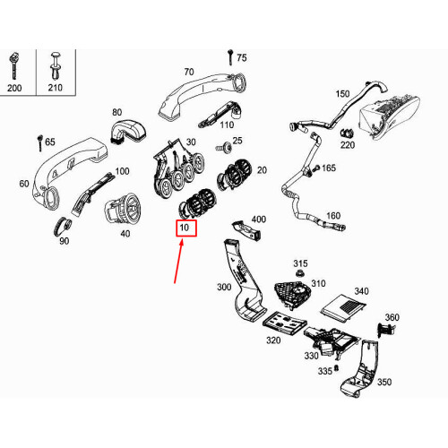 MERCEDES-BENZ E W213 Dashboard Central Left Air Vent A2138307700 NEW ...