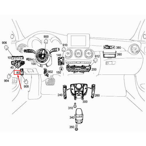 MERCEDES-BENZ GLC X253 Electronic Parking Brake Switch A2059051516 NEW ...