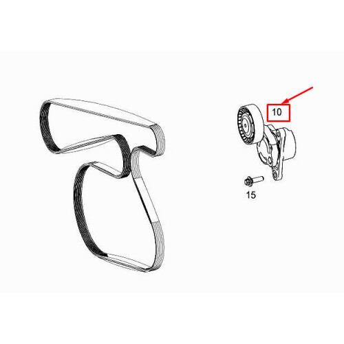 MERCEDES-BENZ GLE W167 Engine Belt Tensioner A6542000070 NEW GENUINE on ...