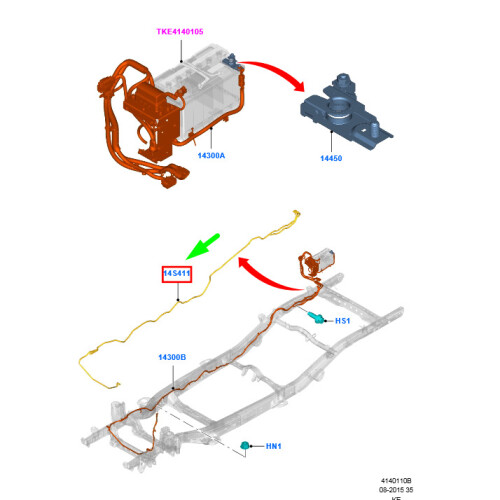FORD RANGER T6 MK1 Battery Pigtail Wiring Kit 1886252 NEW GENUINE on OnBuy