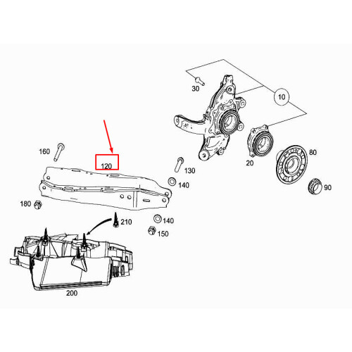 MERCEDES-BENZ S W222 Rear Axle Spring Link A2223520202 NEW GENUINE on OnBuy