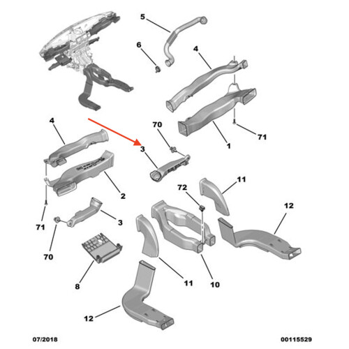 PEUGEOT 508 Dashboard Air Vent LHD 9817509680 NEW GENUINE on OnBuy
