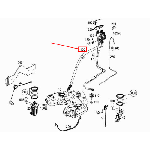 MERCEDES-BENZ ML W166 Fuel Filler Neck A1664700520 NEW GENUINE on OnBuy