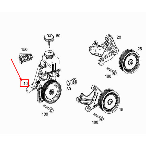 MERCEDES-BENZ E W212 Power Steering Pump A0064664801 NEW GENUINE on OnBuy